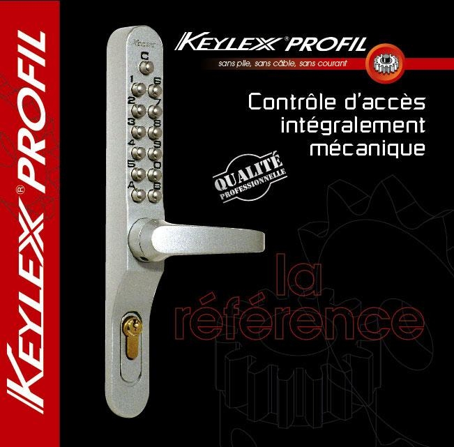 Serrure à code Mécanique Keylex Profil, Contrôle d'accés mécanique ...